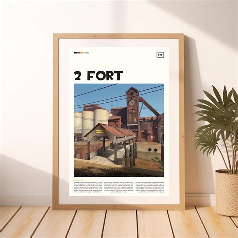 Tf2 2fort Poster Team Fortress Two Map Art Print Capture The Flag