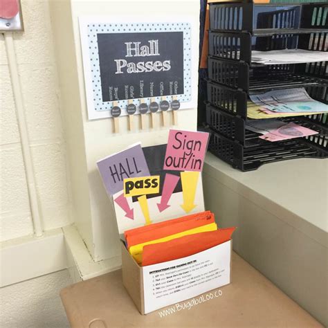 Free Printable Classroom Hall Pass Sign Bugabaloo Inc