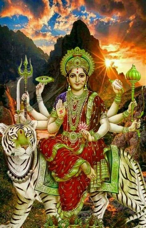 🙏🙏devi Jagdamba Maa🙏🙏 Hindu Art Navratri Puja Durga Picture