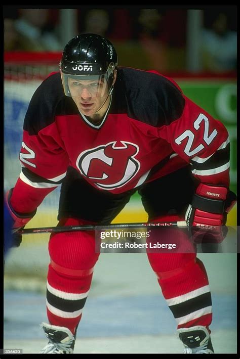 Rightwinger Claude Lemieux Of The New Jersey Devils Looks On During A News Photo Getty Images