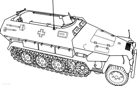 Army Car Coloring Pages Coloringbay