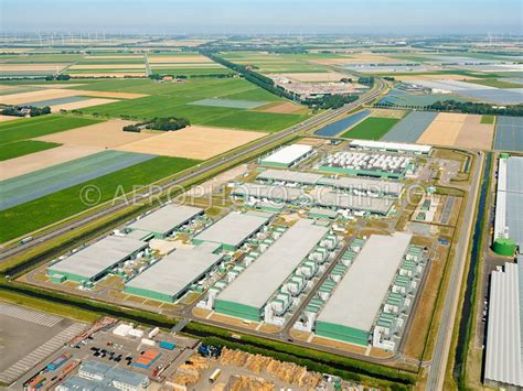 Aerophotostock Middenmeer Microsoft Datacenter Luchtfoto Met Boven De Bouw Van De Microsoft