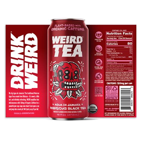 Drink Weird Organic Agua De Jamaica Hibiscus Black Tea Weird Beverages