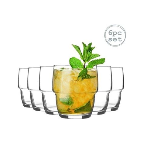 Lav 6 Piece Galata Stacking Whiskey Glasses Set Modern Easy Store
