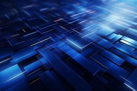 Abstract Blue Digital Background Premium Ai Generated Image