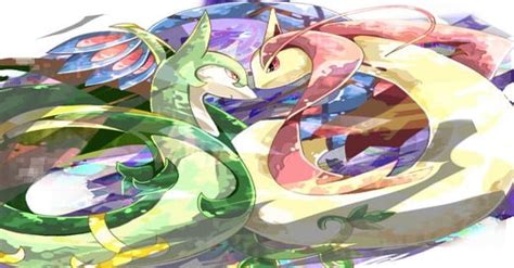 Beautiful Serperior And Milotic Pokemon
