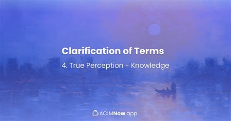 Acim 4 True Perception Knowledge