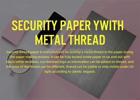 Thread Printing Bond Banknote Security Paper Buy Bond Banknote