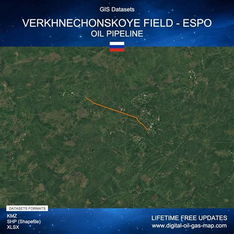 GIS Datasets Of Verkhnechonskoye Field ESPO Oil Pipeline Pipeline Route Pump Station