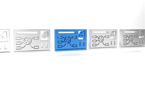 Blue Futuristic Hud Interface Icon Isolated On White Background