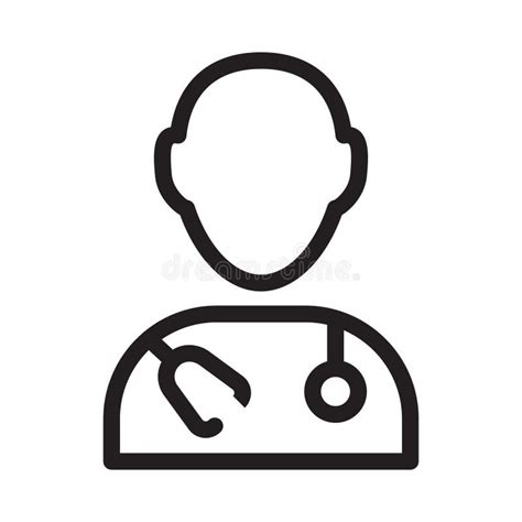 Avatar Vector Thin Line Icon Stock Vector Illustration Of Employee