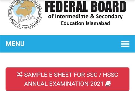 Download Fbise Sample E Sheets To Practice Board Exam 2021 Fusionstories