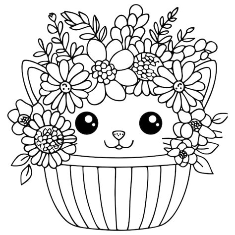 Premium Vector Cute Cat Coloring Book