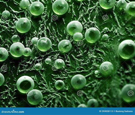 An Electron Microscope View Of The Spirulina Algae Stock Illustration