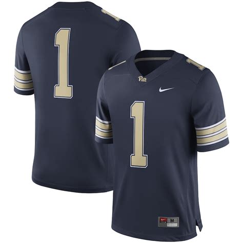 1 Pitt Panthers Nike Game Football Jersey Navy