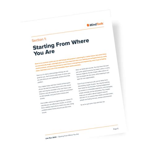 Life Plan 2023 Workbook Mind Tools Store Mindtools