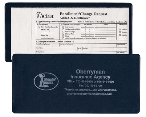 Custom Printed Insurance Card Holders 9 14w X 4 14h Opens