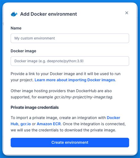 Custom Environments Deepnote Docs Custom Environments Deepnote Docs