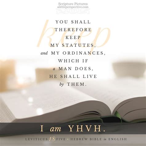 Leviticus 18 5 He Shall Live By Them