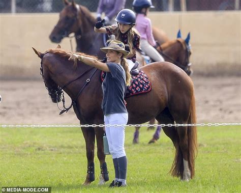 Elsa Pataky Shows Off Her Toned Legs In Very Tight Shorts At Daughter