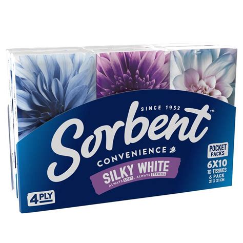 Buy Sorbent Pocket Tissues Everyday 6 Pack Online At Chemist Warehouse