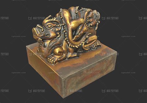 玉玺 皇帝印章模型 神话雕塑模型库 Fbxfbx模型下载 Cg模型网