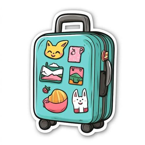 Premium Photo Cute Luggage Sticker Cartoon
