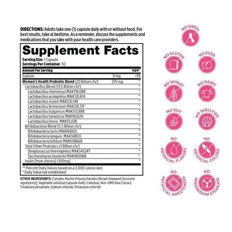 Probulin Womens Health Probiotic 30 Capsules Charlotte Vitamins