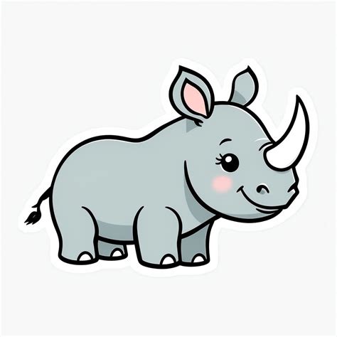 How To Draw Cartoon Rhino