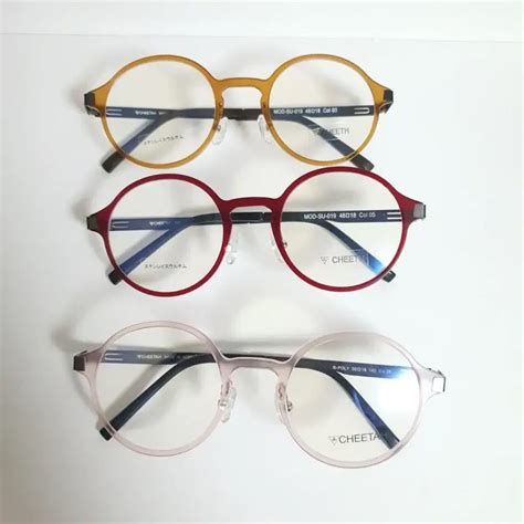 Glasses 원형핑크원형안경테가벼운안경가벼운원형원형뿔테 On Bunjang With Safe Global Shipping