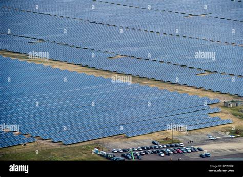 Aerial View Of The Solar Park In Neuhardenberg Germany 03 October
