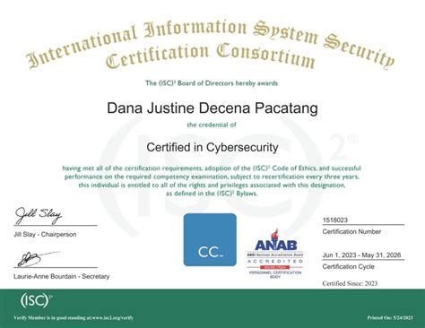 dana justine pacatang on linkedin cybersecurity isc2
