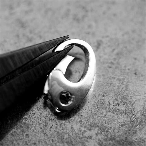 Oval Push Hinge Clasp Sterling Silver Nickel Free Etsy