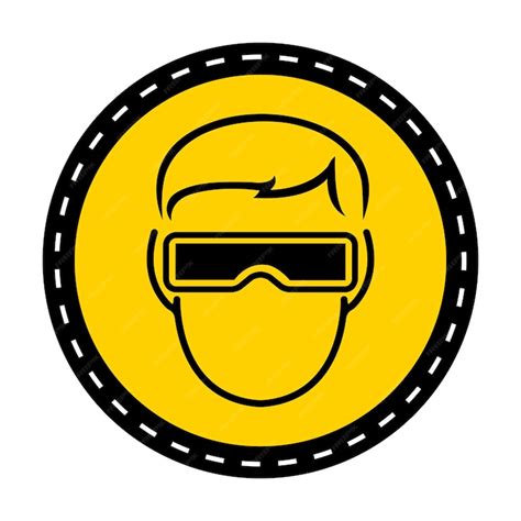 Premium Vector Symbol Wear Goggles Sign On White Backgroundvector
