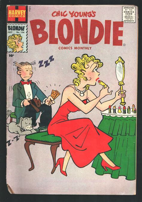 Blondie 104 1957 Harvey Dagwood Appears Chic Youngs Famous Comic Fr G