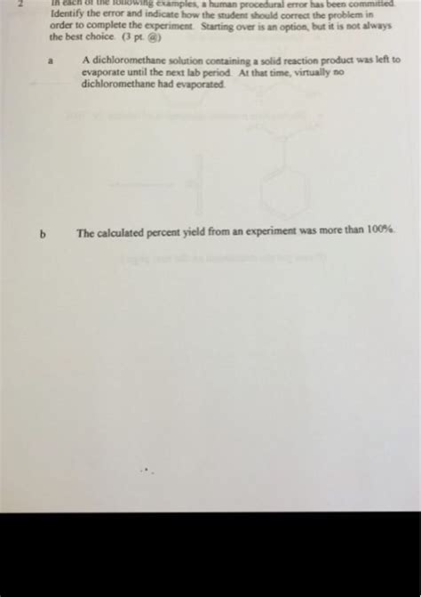 In Each Of The Following Examples A Human Procedural