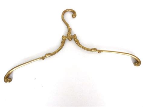 Antique Brass Clothes Hanger Victorian Style Hangers Vintage Satin