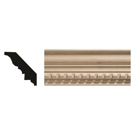 Ornamental Mouldings 2732 In T X 3 In W X 8 Ft L White Hardwood