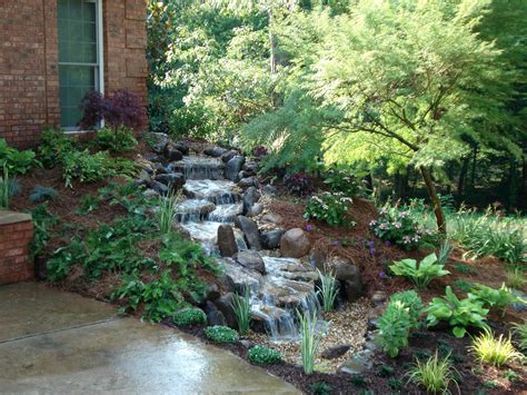 Small Pool Waterfall Front Yard