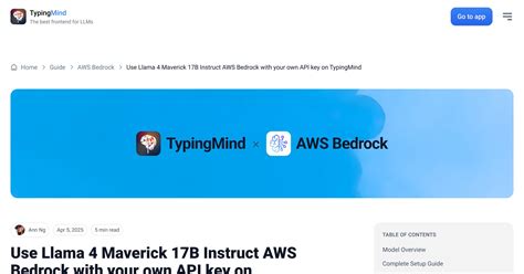 Use Llama 4 Maverick 17b Instruct Aws Bedrock With Your Own Api Key On