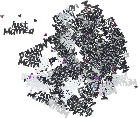 Amscan 14g Confetti Just Married Black