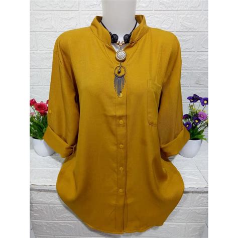 Jual Baju Cewek Atasan Blus Lengan Panjang A316 Shopee Indonesia