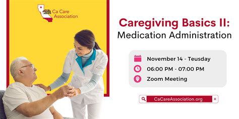 Upcoming Training Medication Administration — Ca Care Association