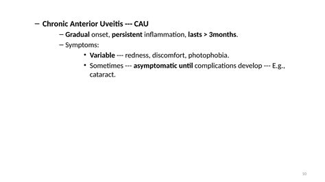 5 Uveitis 2 3 Presentation Of Pptx
