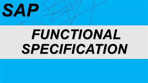 Sap Sd Functional Specification Document A Comprehensive Guide