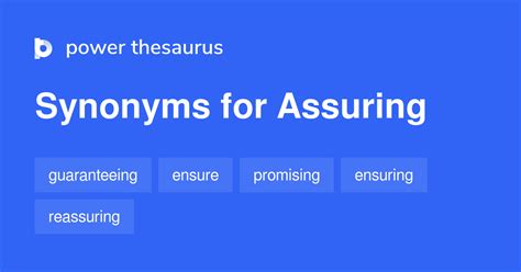 Assuring Synonyms 472 Similar Words And Phrases