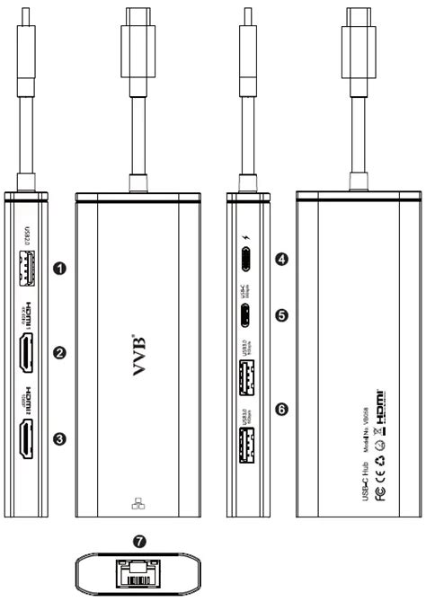 Vvb Xj058 Docking Station For Macbook Pro Air Instruction Manual