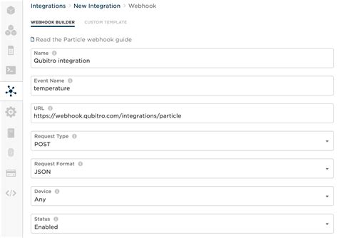 Qubitro Integrations Particle