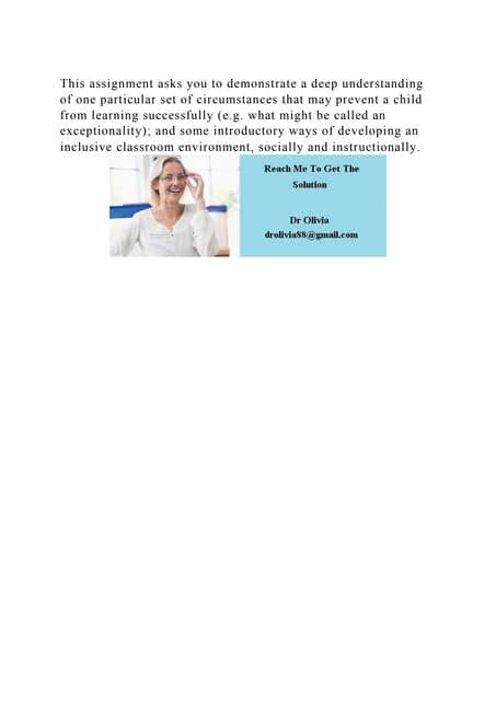 This Assignment Asks You To Demonstrate A Deep Understanding Of One Docx