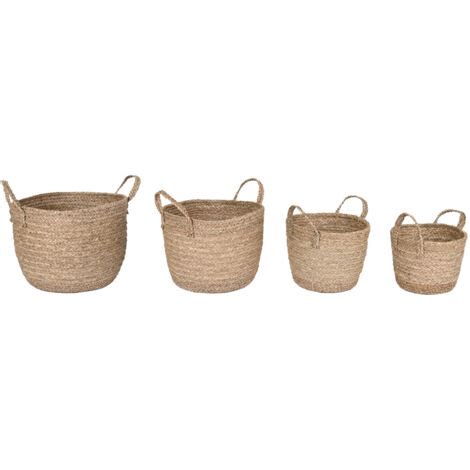 Cesta Set 4 Seagrass 40x40x41 Natural Dc202347